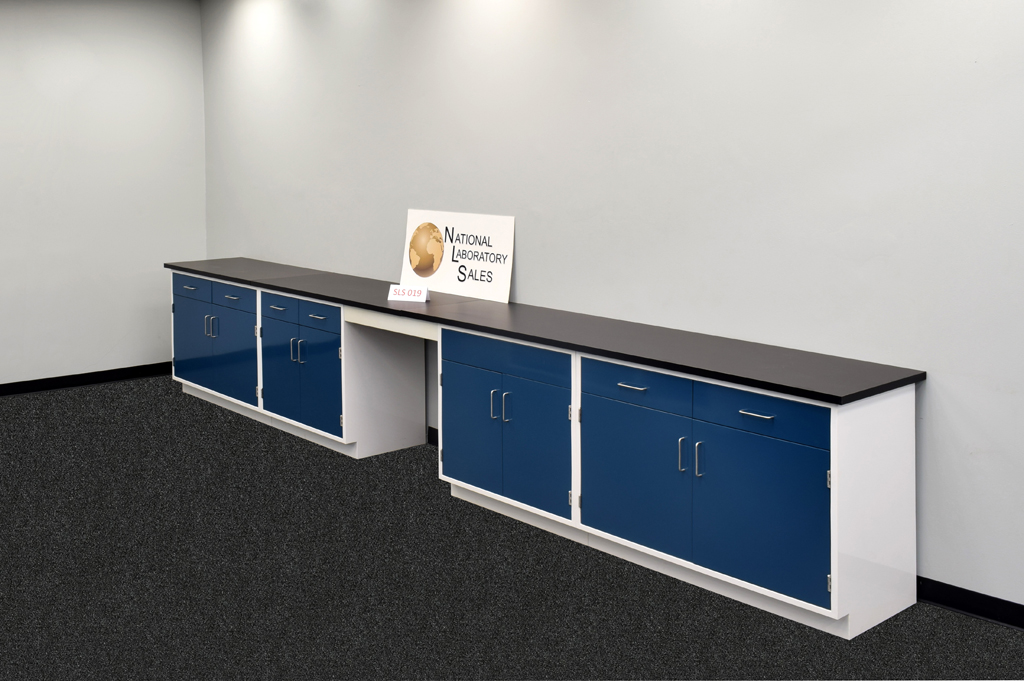 17′ Fisher American Blue Laboratory Cabinets - Fisher American
